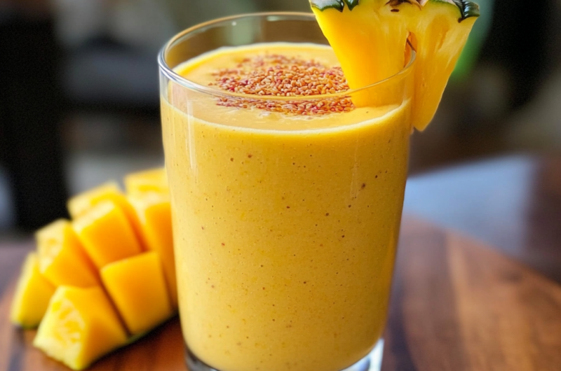 Tropical Mango Pineapple Smoothie Recipe - Easy Recipes Ideas