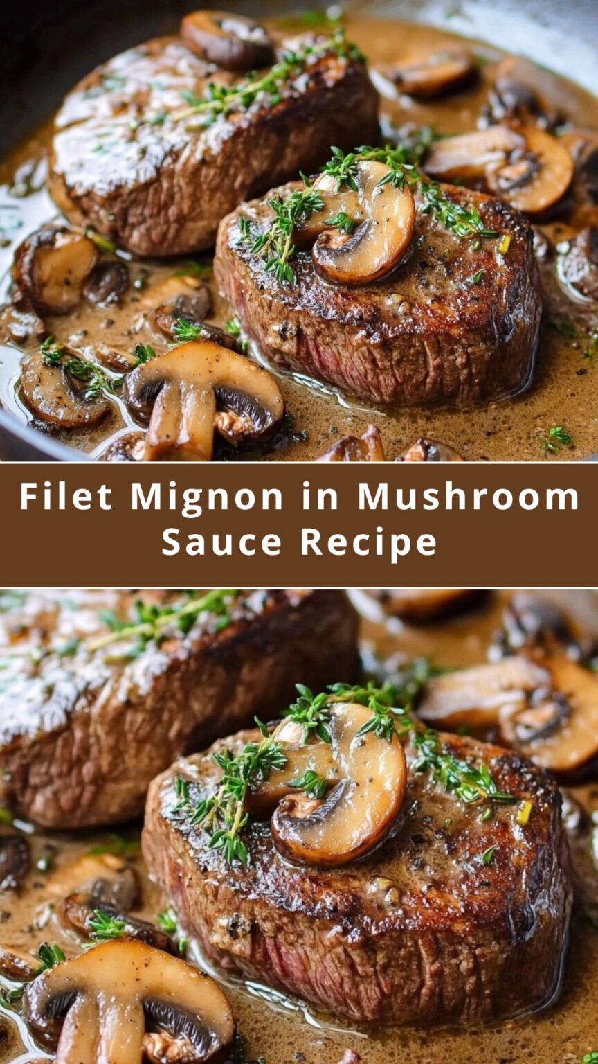 Filet Mignon in Mushroom Sauce Recipe - Easy homemade recipes