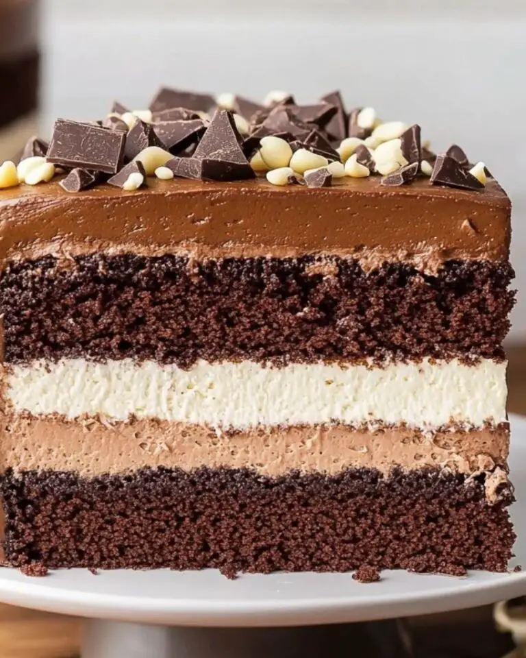 Tuxedo Cake – Triple Chocolate Mousse Cake - Easy Recipes Ideas