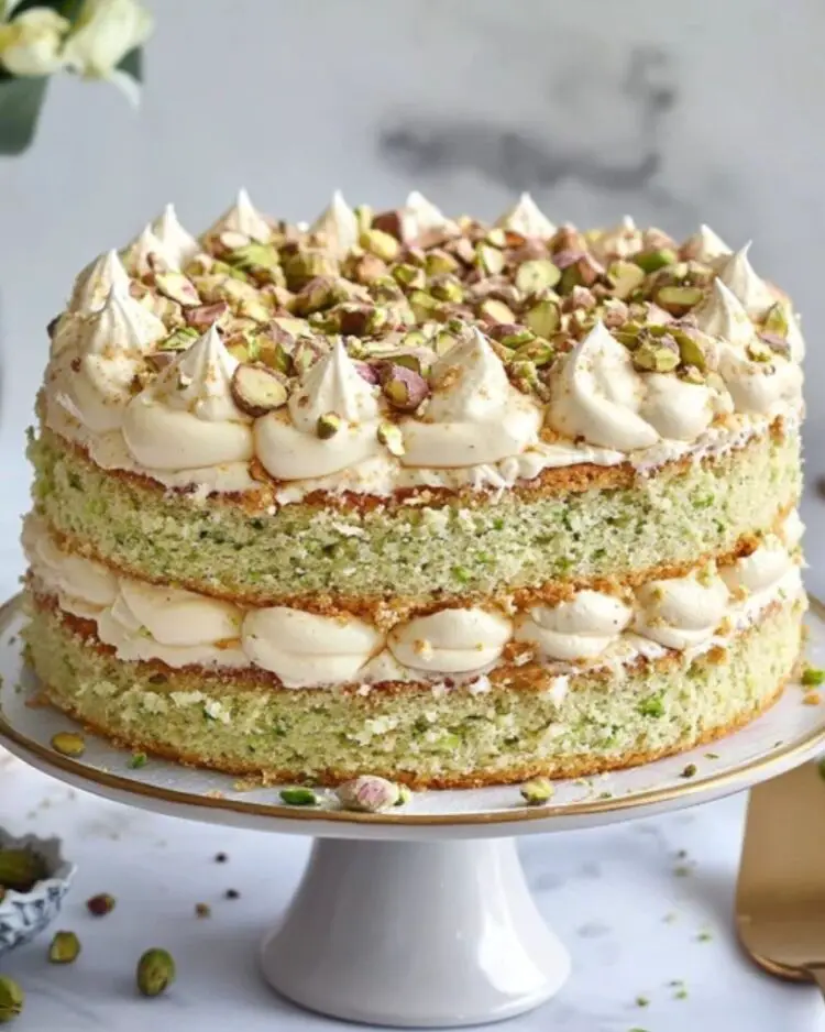 Pistachio Dacquoise Cake - Easy homemade recipes