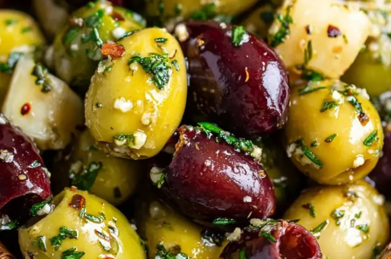 Herb and Garlic Marinated Olives - Easy Recipes Ideas