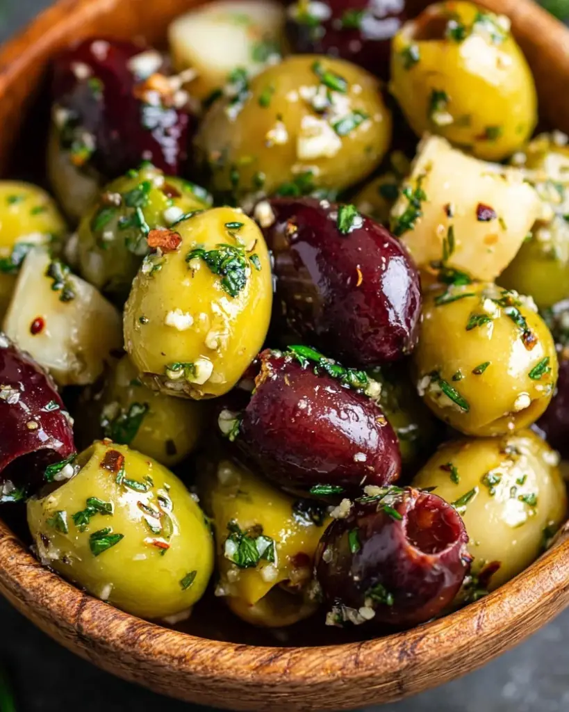Herb and Garlic Marinated Olives - Easy Recipes Ideas