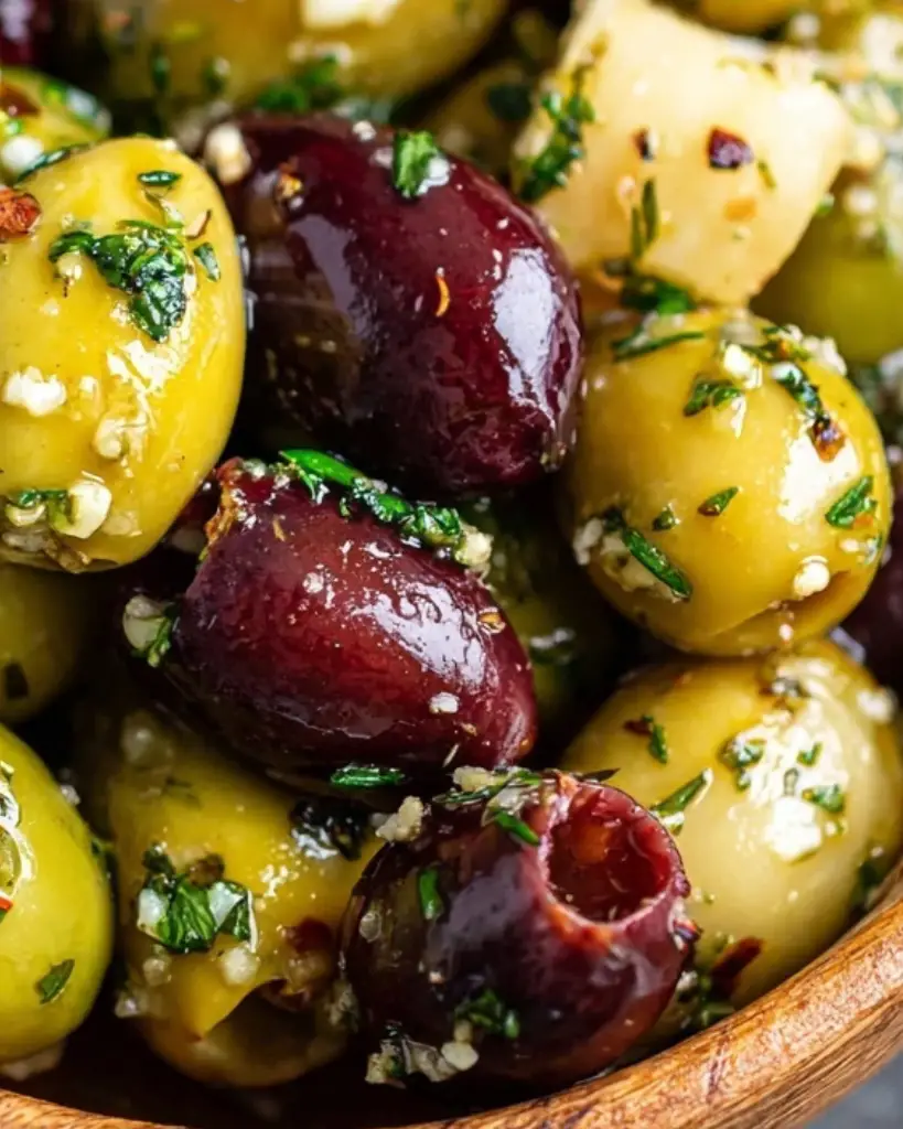 Herb and Garlic Marinated Olives - Easy Recipes Ideas