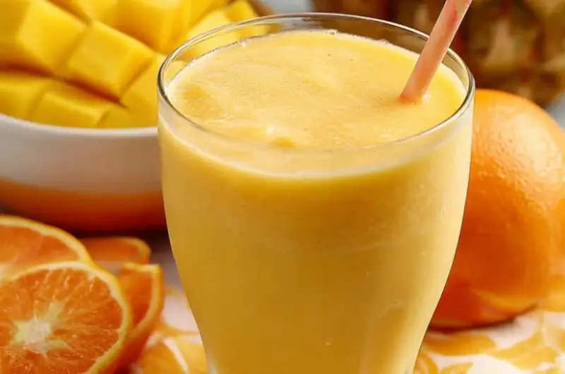 Tropical Pineapple, Mango & Orange Smoothie - Easy Recipes Ideas