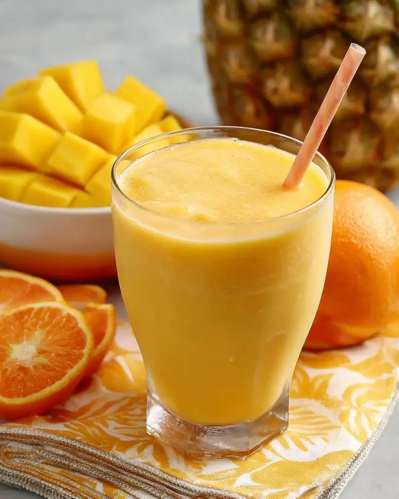 Tropical Pineapple, Mango & Orange Smoothie - Easy Recipes Ideas
