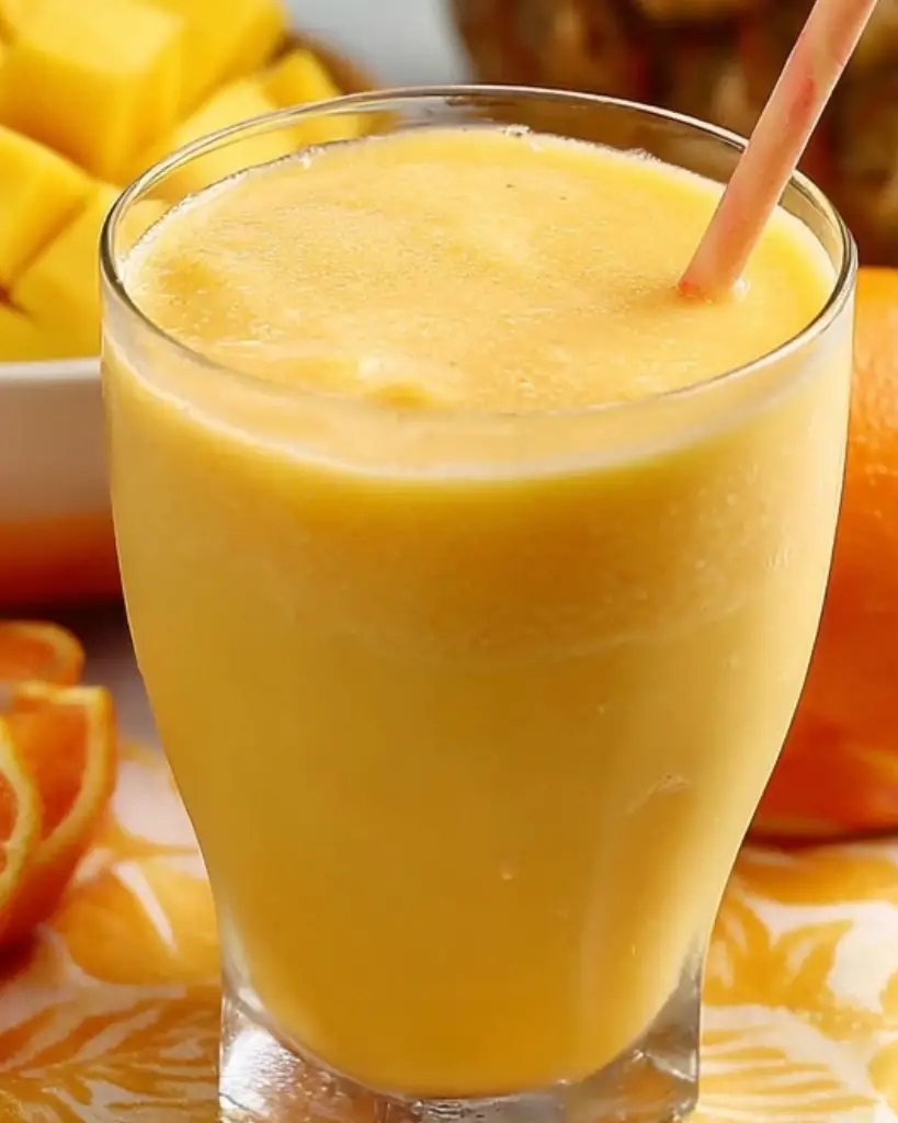 Tropical Pineapple, Mango & Orange Smoothie - Easy Recipes Ideas
