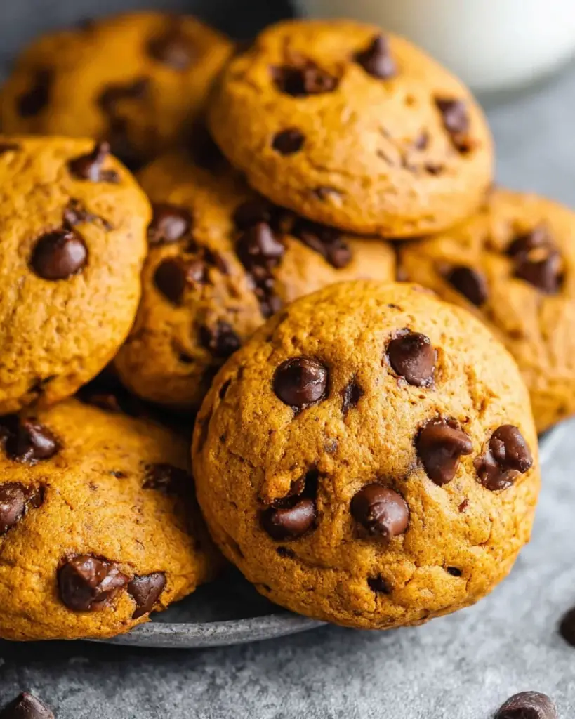 Pumpkin Chocolate Chip Cookies - Easy Recipes Ideas