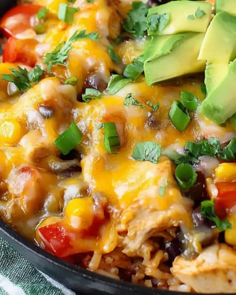 Cheesy Chicken Burrito Skillet - Easy Recipes Ideas