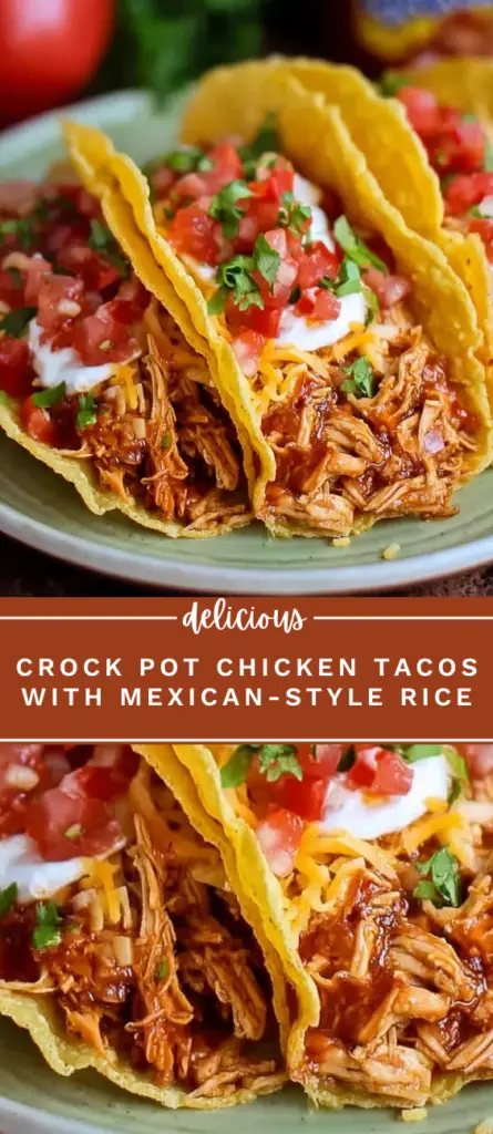 Crock Pot Chicken Tacos with Mexican-Style Rice - Easy Recipes Ideas