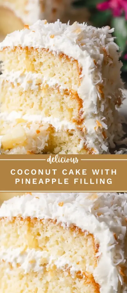 Coconut Cake with Pineapple Filling - Easy Recipes Ideas