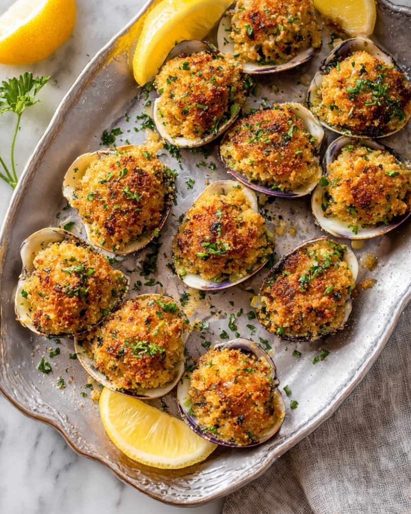 Italian Baked Stuffed Clams Oreganata - Easy Recipes Ideas