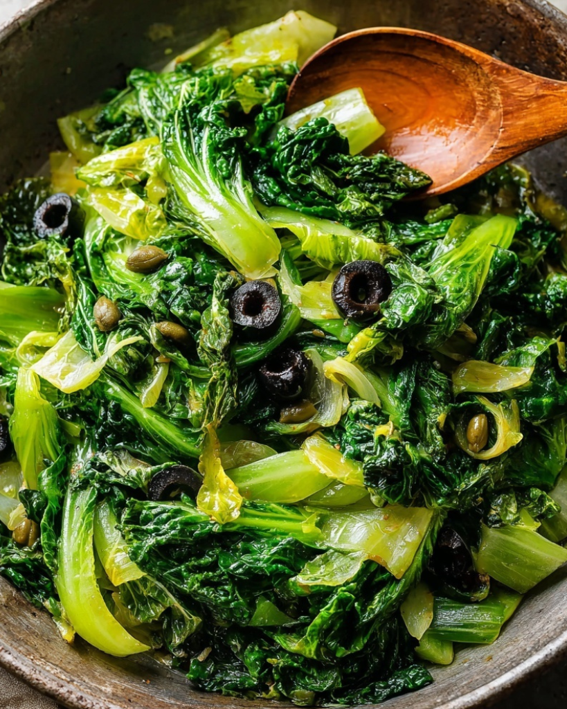 Escarole Greens with Olives and Capers - Easy Recipes Ideas