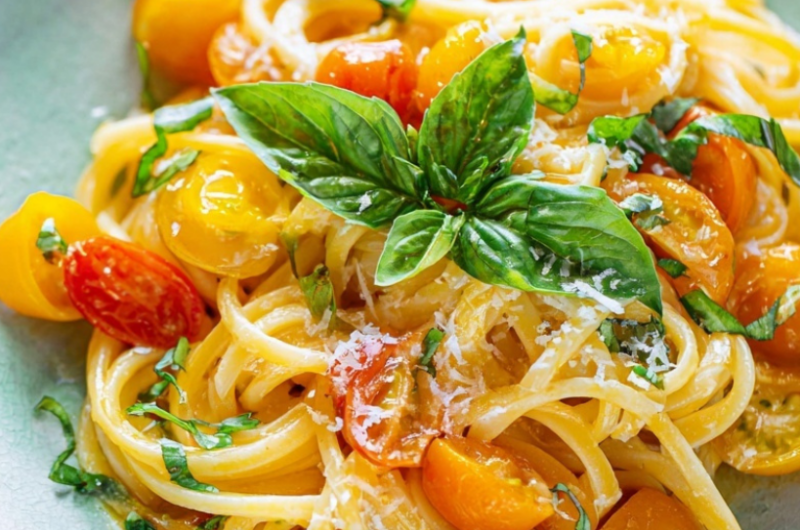 No-Cook Fresh Sun Gold Tomato Pasta - Easy Recipes Ideas